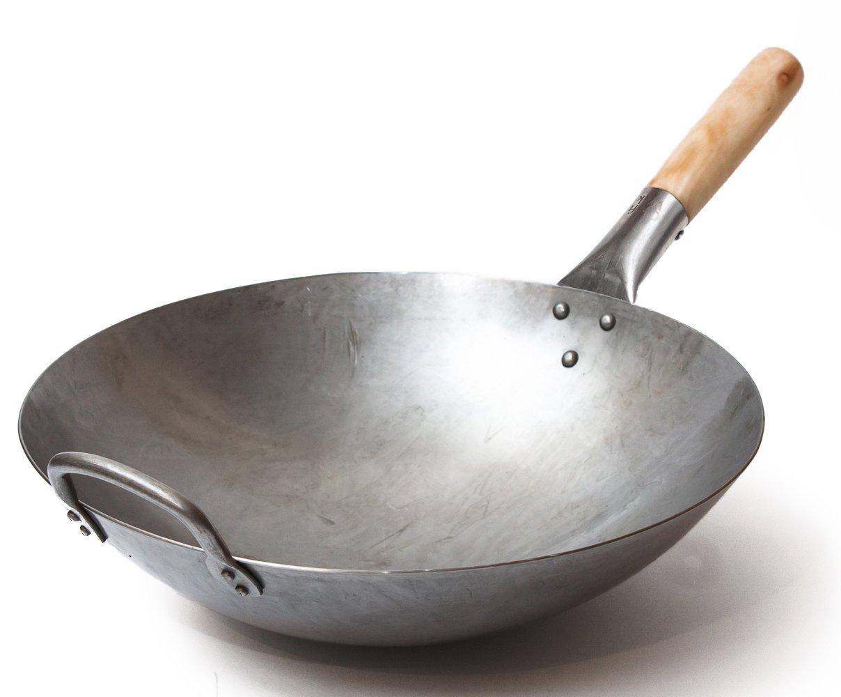 Nonstick Wok Pan 13 75 Frying Steam Sear Cooking Carbon Steel Chinese